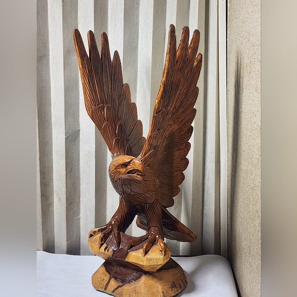 unbranded | Accents | Handcrafted Wooden Eagle Sculpture | Poshmark